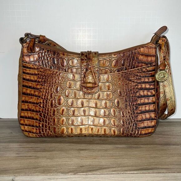 Brahmin | Bags | Vintage Brahmin Isabelle Toastedalmond Crocodile ...